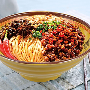 Yardwe Cereal Bowl Camping Dinnerware Bowl Udon Noodle Mala Tang Melamine Camping Eating Utensils Dinner Bowls