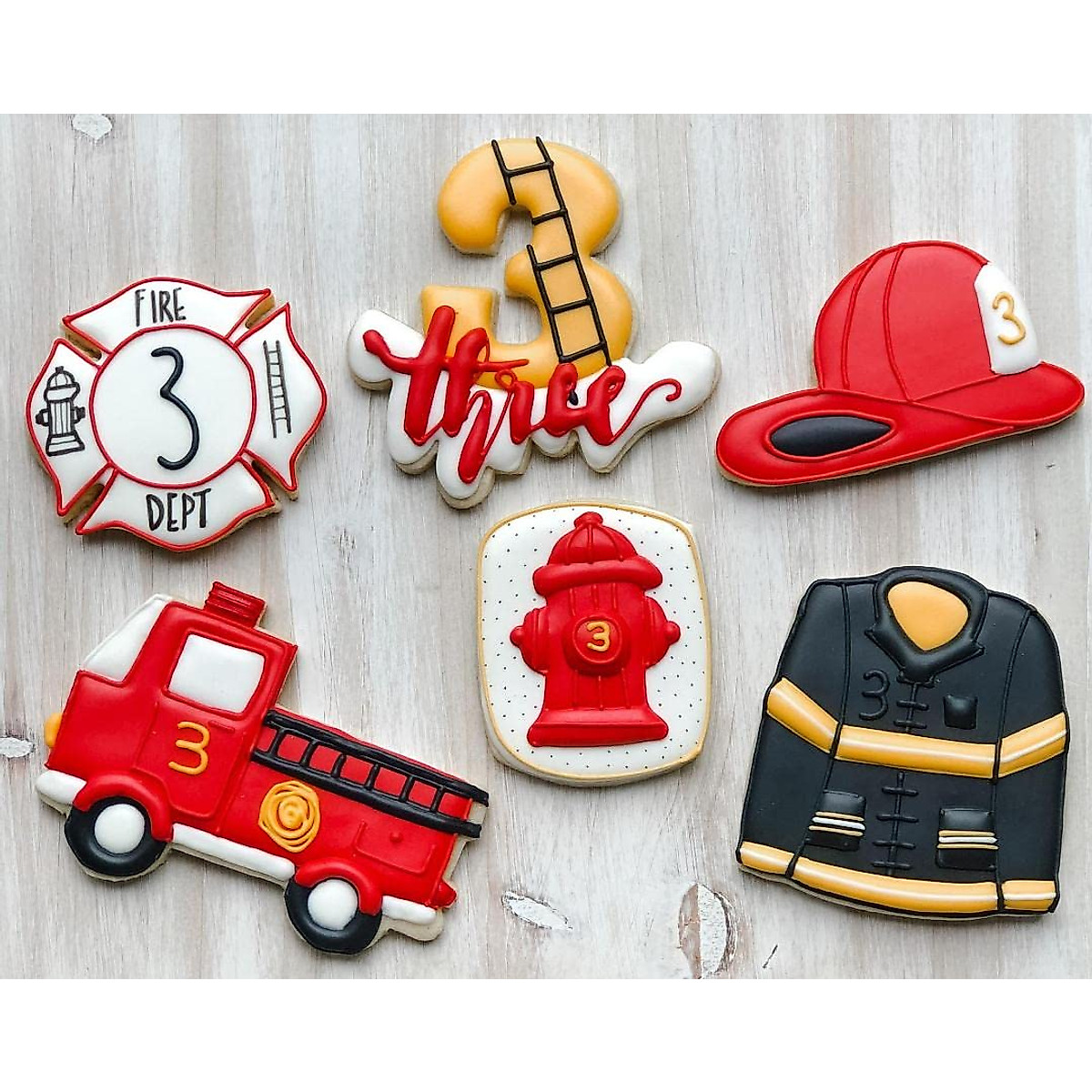 Fire Department Station Cookie Cutter 10 Piece Set from The Cookie Cutter Shop – Tin Plated Steel Cookie Cutters