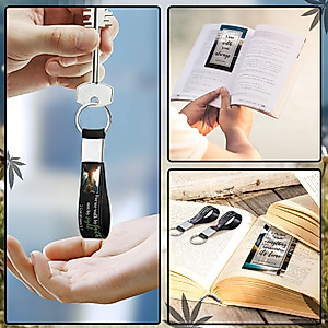 Jetec 60 Pcs Bible Verse Keychains Religious Gifts Christian Keychains Cards Sets with White Organza Bags for Women Men Christmas(Landscape Theme)