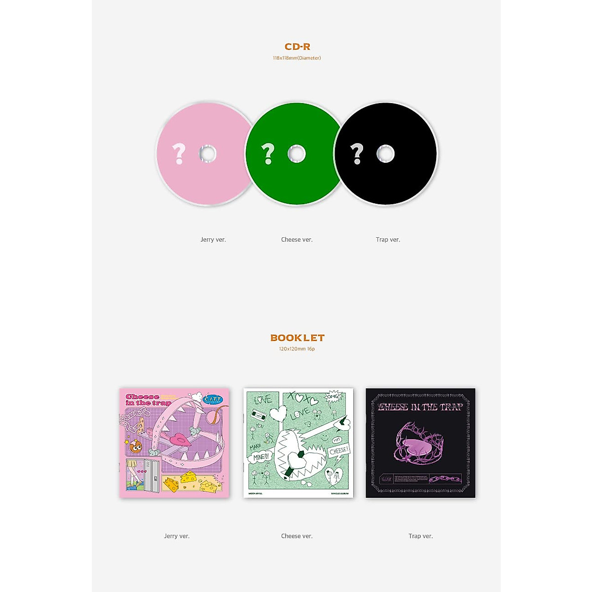 RBW Entertainment MAMAMOO MOONBYUL - C.I.T.T(Cheese in the Trap) 2nd Single Album K-pop Sealed (Trap ver.), 142 x 124 x 10 mm