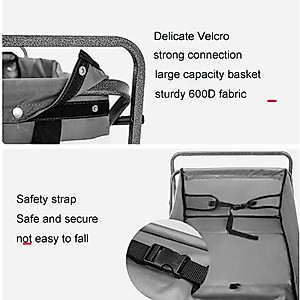 ASUMUI Outdoor Collapsible Wagon Portable Beach Cart,Adjustable Rolling Carts with Big Wheels/Two Chairs/Desktop,for Beach, Shopping (White)