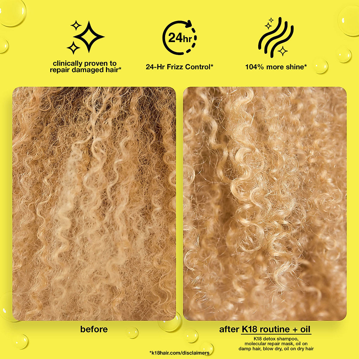 K18 Detox Shampoo & Hair Oil Bundle - Color Safe Detox Clarifying Shampoo (8.5oz) to remove build up, and Weightless Hair Strengthening Oil (30ml)