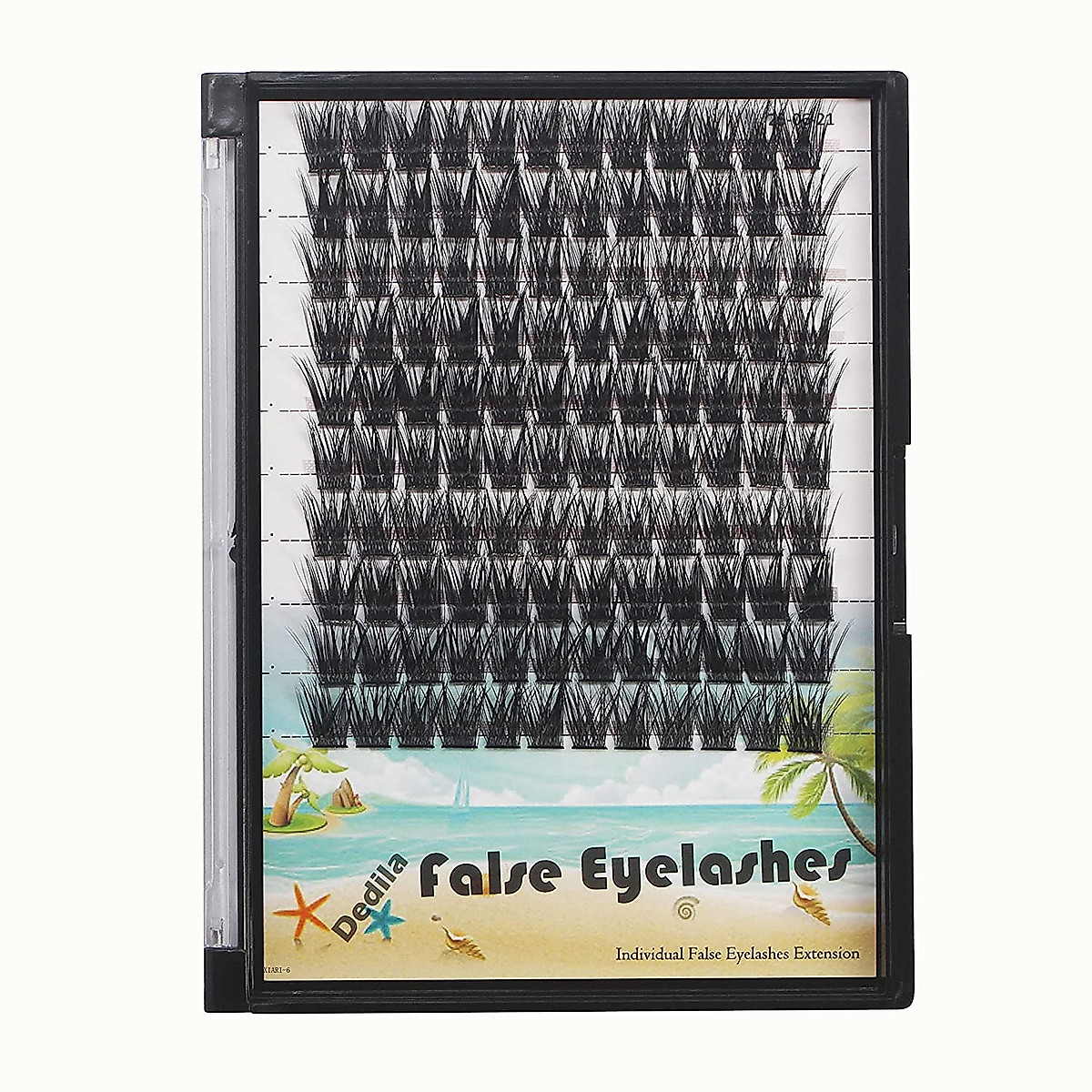 Dedila Large Pack 8-20mm to Choose D Curl Cluster Eyelash Extensions D Curl Wide Stem Individual False Eyelashes Dramatic Volume Eye Lashes Set Home DIY Lashes (14mm)