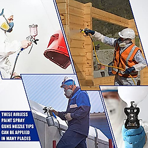 2 Sets 3600PSI Airless Paint Spray Gun High Pressure Airless Paint Sprayer Gun with 517 Tip Swivel Joint for Pump Sprayer Parts Accessories