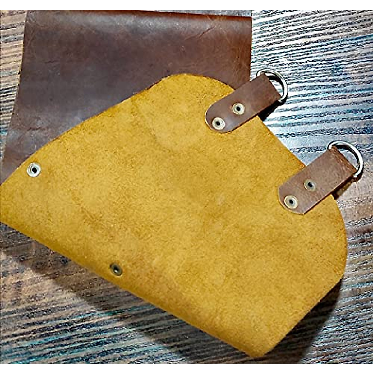 3 Bottle Wall Mounted Wine Rack. Space Saving Wine Rack, Leather Wall Wine Rack for Unique Wine Gifts for Wine Lovers. Wine Bottle Holder Doubles up as Leather Magazine Rack…