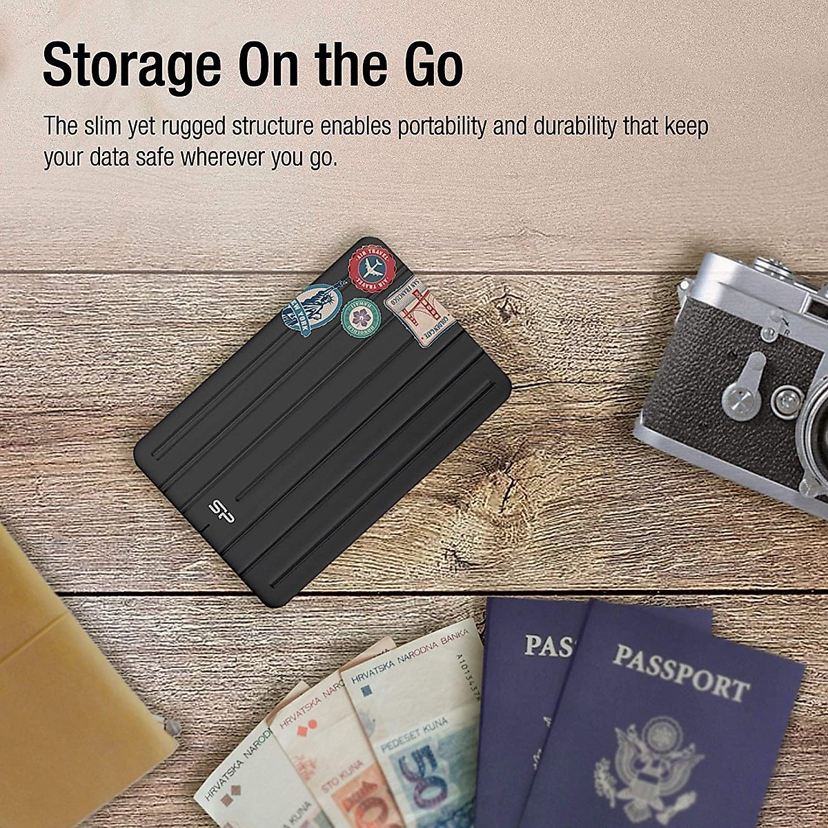 Silicon Power 4TB Rugged Portable External SSD USB 3.2 Gen 2 (USB3.2) with USB-C to USB-C/USB-A Cables B75 Pro