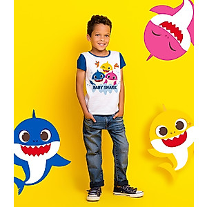 Baby Shark Graphic T-Shirts 3 Pack for Boys 3T Ecru/YEL/Wh SS