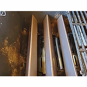 GasSaf Flavorizer Bars and Heat Deflector Replacement Parts for Weber Genesis 300 Series E310 E320 E330 S310 S320 S330 with Front Control Knob(2011 & Newer) Replace for Weber Stainless Steel