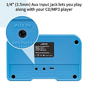 JOYO JA-02 II Small Practice Guitar Combo Amplifier and Guitar Capo Bundle