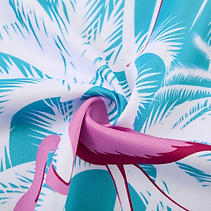 RAISEVERN Mens Flamingo Tank Top Sleeveless Palm Tree Tee Shirt Muscle Gym Workout Hawaiian Tropical Graphic Tops Summer Holiday Beach Rave T-Shirt Pink