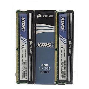 CORSAIR TWIN2X4096-6400C5C Corsair XMS2 DDR2 4GB (2x2GB) PC2-6400 800MHz 240-Pin Dual Channel Desktop Memory