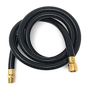 6' LP Propane Gas Hose Pressure Washer Hose Air Hose Assembly 3/8" Female Flare Coupling Connector Fitting x 3/8" Male NPT [948-814] High or Low Pressure for LP Gas Tanks RV BBQ Heaters Air Compressor
