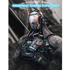 Gaming Headset with Microphone, Gaming Headphones Compatible for PS4 PS5 Xbox PC with RGB Lights, PlayStation Headset with Noise Reduction 7.1 Surround Sound Over-Ear and Wired 3.5mm Jack (Black)