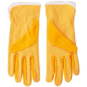 Dritz Fons & Porter 7856 Machine Quilting Grip Gloves, Gold, Size Large