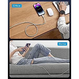 juusmart iPhone Fast Charger Cable, 2-Pack【MFi Certified】 iPhone Charger Fast Charging 6ft Cable for iPhone 14/13/13 Pro /12/12Pro/Max/11/11Pro/XS/Max/XR/X/8/8Plus