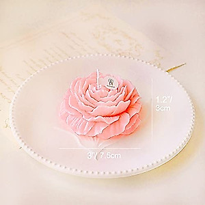 BelugaDesign Peony Rose Candles | Cute Aesthetic Scented Flower Shape Pastel Pink White Purple | Kawaii Soy Wax for Women Gift Set Bundle 4 Pack