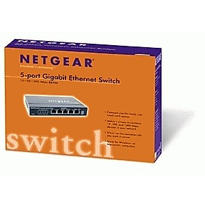 Netgear Prosafe Plus Gs105E 5-Port Gigabit Ethernet Switch - Switch - Unmanaged - 5 X 10/100/1000 - Desktop