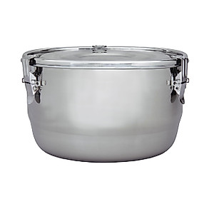 CVault 4 Liter Airtight Humidor Storage Container for Herbs, Weed, Spices, Food - Stainless Steel Harvest Container w/ Humidity Pack