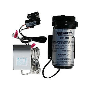 Watts Premier WP560043 Water Filtration Booster Pump Kit for Reverse Osmosis System, 10 inch, Black
