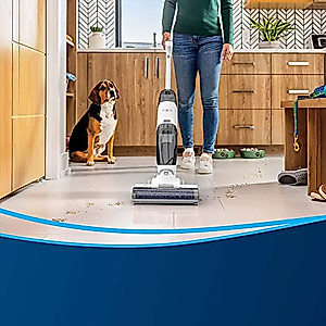 iHome WetVac WV5, Cordless Wet Dry Vacuum Cleaner and Mop, Self Cleaning Brush Roll, Dual Tank System, Multi Surface Hard Floor Cleaner, 45 Minute Runtime (Renewed)