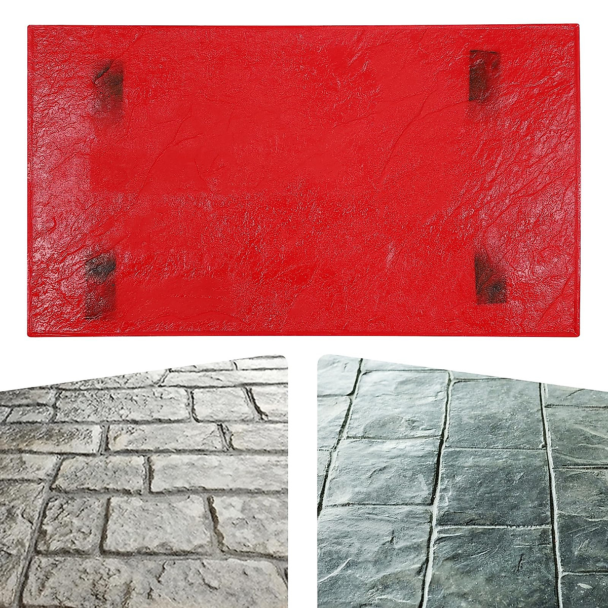 WaShaRoom,Concrete Stamp Mat,Concrete Texture Skin, Concrete Texture Mat,Rectangular Molds for Concrete Plaster Wall Stone Wall Decor,Seamless Stamping Design,Vacuum High-Temperature Heating Molding