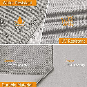 iCOVER Grill Cover, 70 Inch 600D Heavy Duty Waterproof Patio Outdoor Canvas BBQ Barbecue Smoker Grill Cover for Weber Char-Broil Brinkmann Holland Dyna-Glo and JennAir