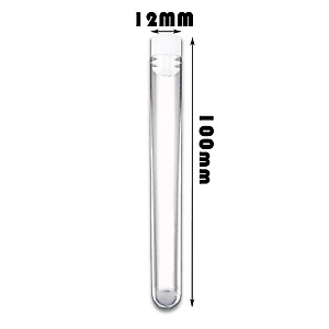 Twdrer 50 PCS Clear Plastic Test Tubes with Cap and Rack for Scientific Experiment,Halloween,Christmas,Scientific Theme Party Decoration,Candy Storage(12mm x 100mm)