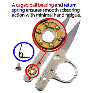 Ultima 4.5” Thread Nippers – Hot Forged Precision Thread Snips, Embroidery Snipper & Seam Cutter (Single Pack)