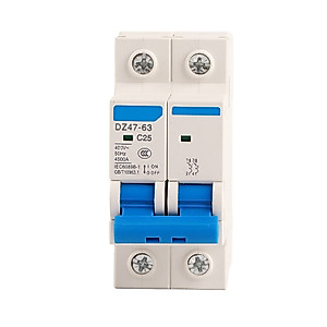 YWBL-WH Miniature Circuit Breaker DZ47-63 2P 400V AC Miniature Circuit Breaker Leakage Air Switch 25A 40A 50A 63A(25A)