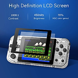 Q90 Portable Game Console, Open Source Linux System, Vibration Motor, 3000 Games, Compatible with Various Simulators（64G）