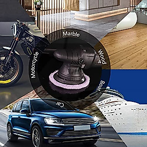 Wool Polishing Pads, SPTA 2Pcs 6Inch (150mm) Wool Cutting Pad, Purple Wool Buffing and Polishing Pad Set, Wool Buffing Wheel for Heavy Cut for 6Inch (150mm) Car Polisher Polishing, Buffing and Cutting