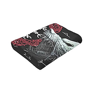 Throw Blanket for Couch Vikings Super Soft Cozy Micro Fleece Blanket Novelty Fluffy Bed Plush Lightweight Warm Blankets for All Seasons 80"X60"