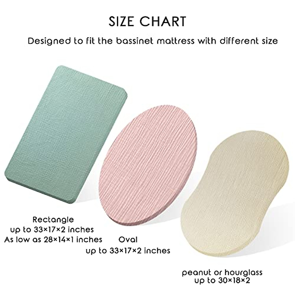 Ultra Soft Muslin Bassinet Sheet for Baby Girl and Boy,Breathable Organic Cotton Bassinet Sheets Fitted for 30’’x16’’ Standard Bassinet (Pink)