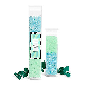 MagnaKoys® Clear PET Rectangular Tubes w/Natural Plugs for Crafts Vial Organizer Containers 4" & 6" Tall (10, 6" Height)