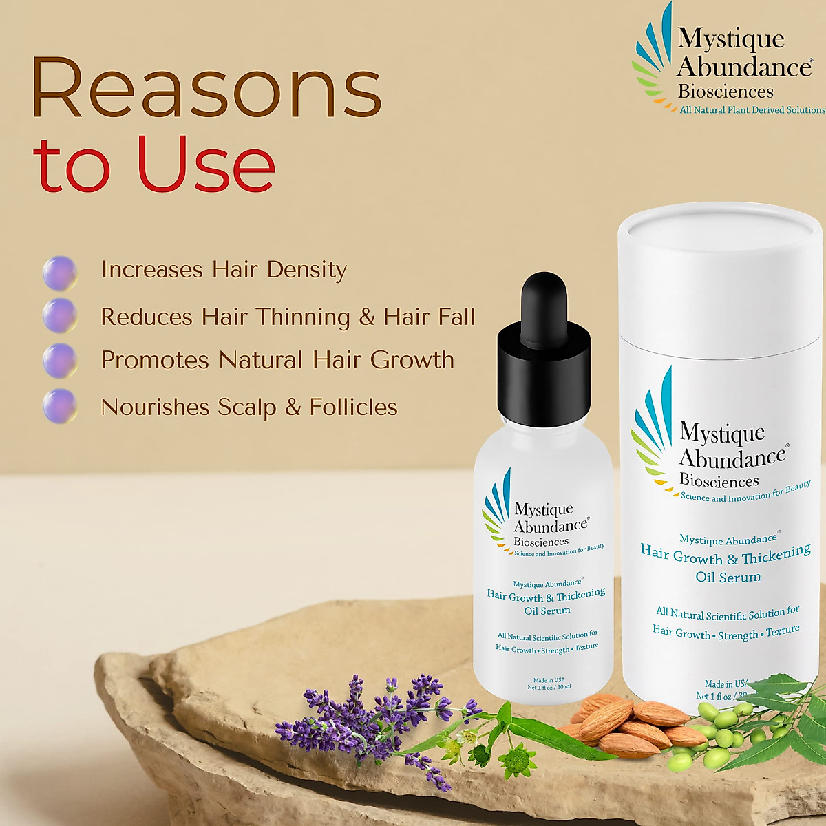 Herbal Hair Growth Oil: Extra Strength Serum for Growth, Anti-Thinning & Hair Fall, Tangle-Free Tresses, Soothe Dandruff, Dry & Itchy Scalp, and Combat Male Pattern Baldness