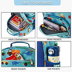 Telena Kids Backpack for Boys Girls, Cute Water Resistant Toddler Preschool Backpack with Adjustable Padded Straps, Blue Unicorn