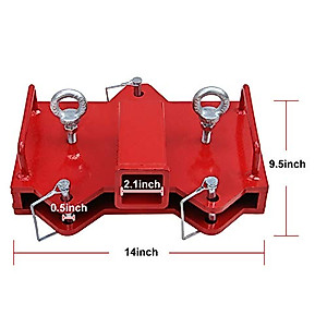 NIXFACE Forklift Trailer Hitch Attachment —2" Trailer Hitch Receiver for Dual Pallet Forks…