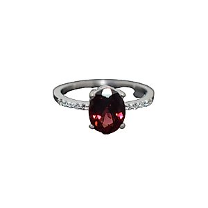 Women's Beautiful Natural Genuine Garnet Gemstone Designer Ring 925 Sterling Silver Faceted Garnet, January Birthstone, Boho Hippie Ring For Wedding/Marriage/Fastival/Annyversary (Size:-13)
