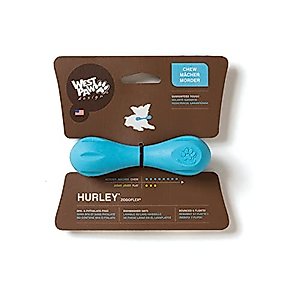 WEST PAW Zogoflex Hurley Dog Bone Chew Toy – Floatable Pet Toys for Aggressive Chewers, Catch, Fetch – Bright-Colored Bones for Dogs – Recyclable, Dishwasher-Safe, Non-Toxic, Large, Aqua