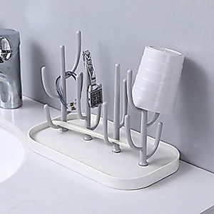 2Pcs Baby Bottle Drying Rack with Base, Creative Tree Branch Baby Bottle Dryer Holder for Bottles, Teats, Cups, Pump Parts and Accessories