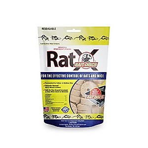 EcoClear Products 620118, RatX Bait Discs, All-Natural Humane Rat and Mouse, 1 lb. Bag Contains 45 Discs