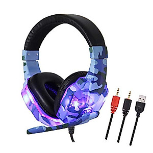 Camouflage PS4 Headset Bass Gaming Headphones For PC Mobile Phone