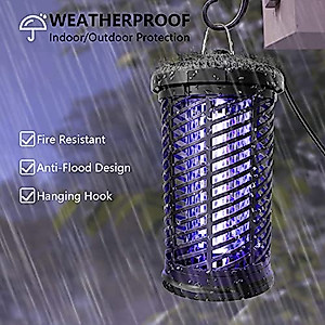 Electric Bug Zapper, Mosquito Zapper Indoor/Outdoor, 4200V 18W Waterproof Fly Zapper Mosquito Trap for Home, Patio, Backyard
