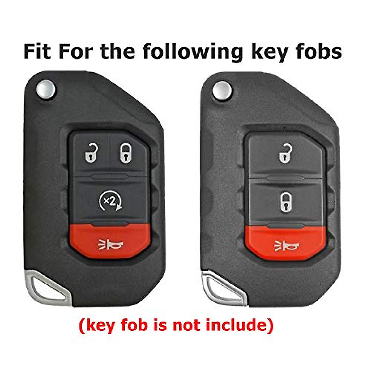 Blue Soft TPU Flip Key Fob Case Holder Jacket Cover Protector for Jeep 2020 2021 Gladiator JT Sahara JLU 2018 2019 Jeep Wrangler JL JLU Rubicon key remote control
