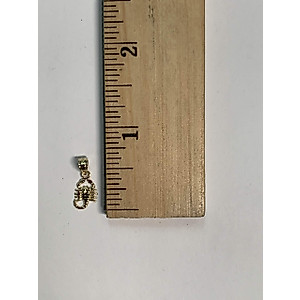 Dainty 10k Solid Gold Scorpion Pendant for Necklace, November Zodiac Scorpio Charm Jewelry Gift for Fashion Wear