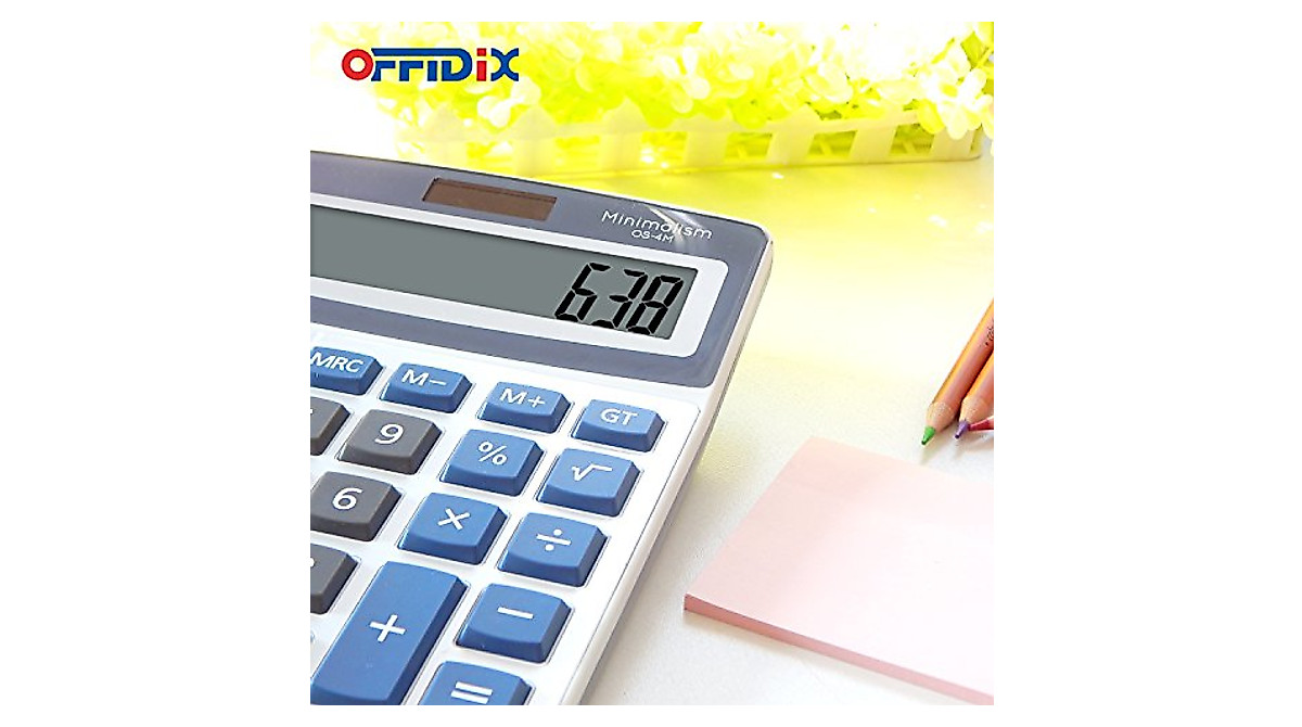 OFFIDIX Solar & Battery Calculator - Large LCD Display