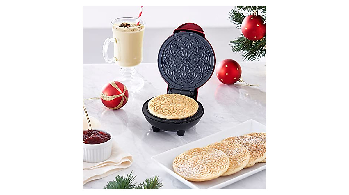 Mini Pizzelle Maker by DASH - Compact, Nonstick, Quick & Easy