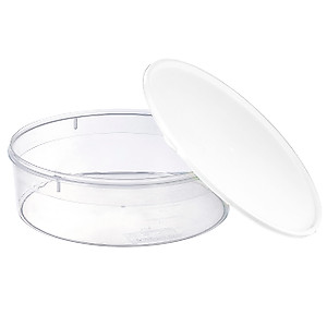 Zilpoo Plastic Pie Keeper with Lid, 10.5”, Christmas Cupcake Carrier, Muffin, Cookie, Cake Holder, Round Food Storage Container with Cover, Red