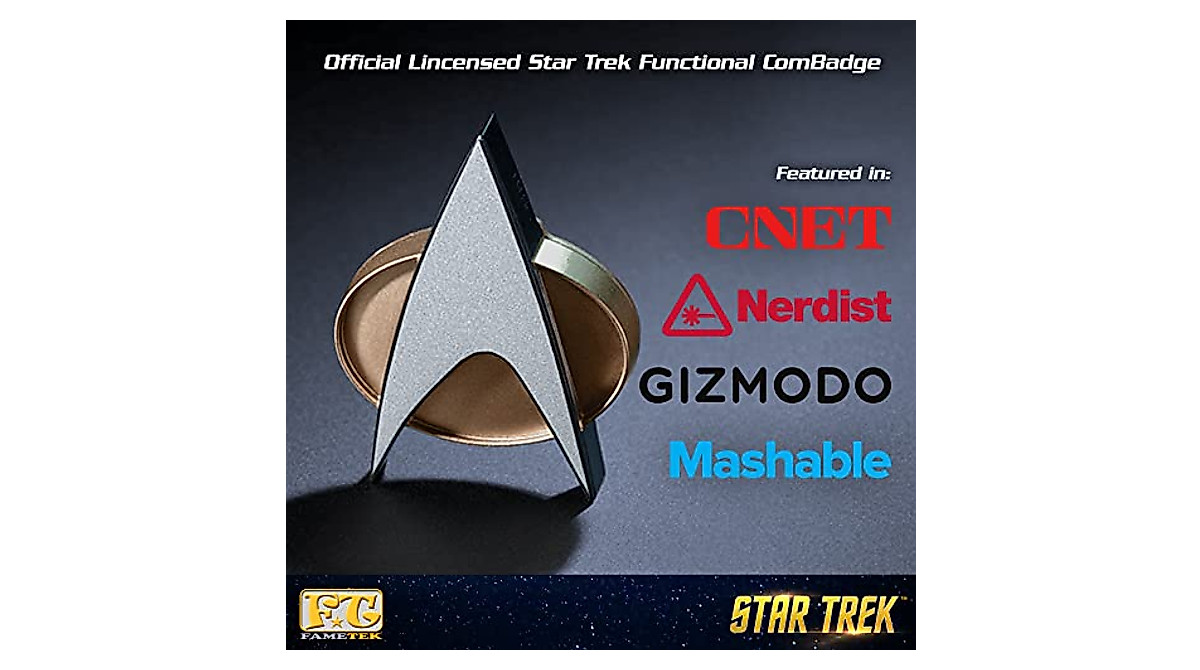 FAMETEK Star Trek TNG Bluetooth ComBadge - Official Collectible
