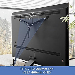 TV Safety Straps, Anti-Tip Straps for Child and Baby Proofing, Flat Screen TV Safety Straps TV Wall Anchors with VESA Mounting, Punch-Free Clamp Metal Connectors, Black